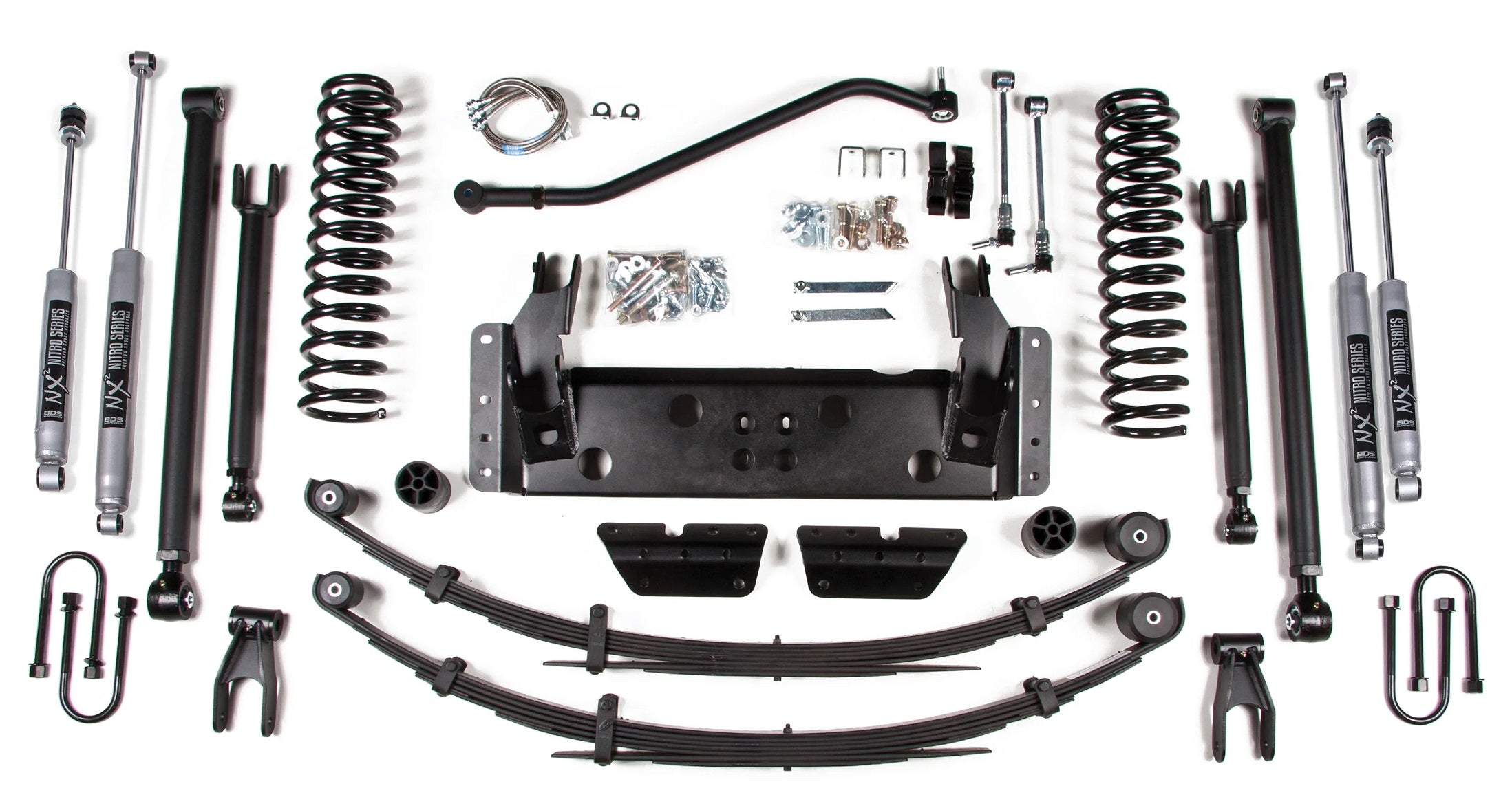 BDS 1984-2001 JEEP CHEROKEE XJ LONG ARM 4.5" LIFT KIT,NITRO SHOCKS,CHR ...