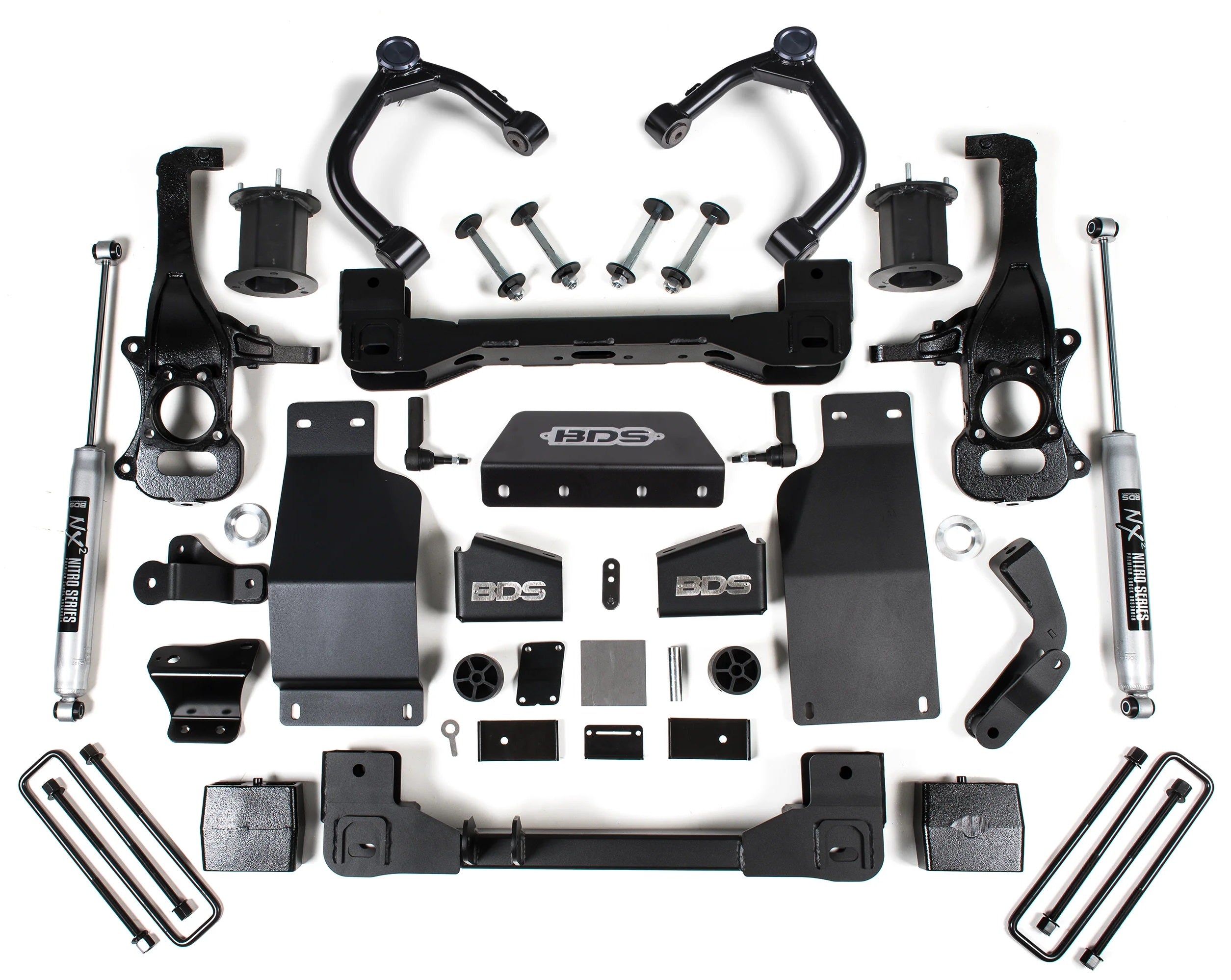 BDS 2019-2025 CHEVY,GMC 1500 4WD DIESEL 6" LIFT,STRUT SPACER & NITRO R ...