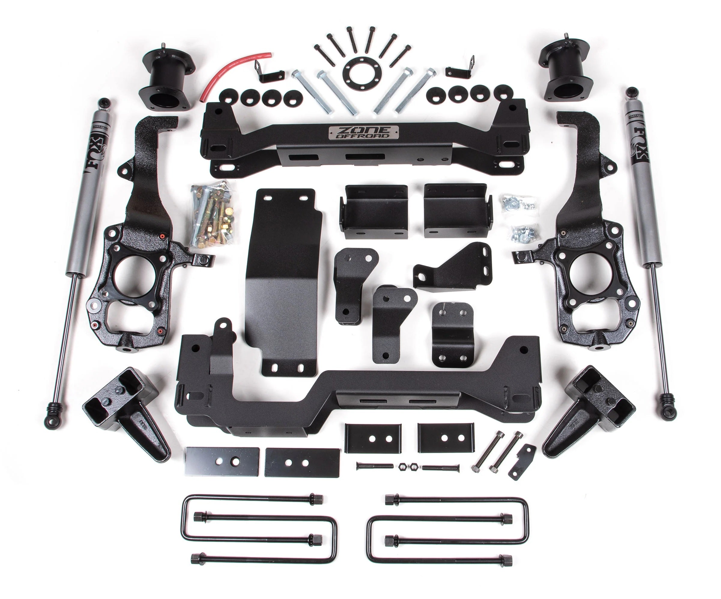ZONE 2021-2025 FORD F-150 4WD 6" SUSPENSION LIFT KIT,4" BLOCK,FOX SHOC ...